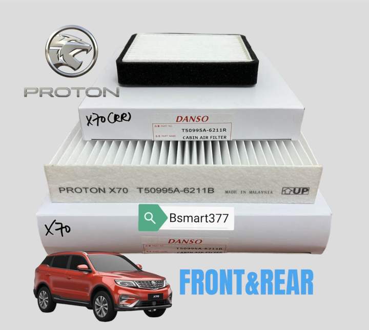 Proton x70 front & rear cabin filter x70 1.5 cc/1.8 cc all model ...