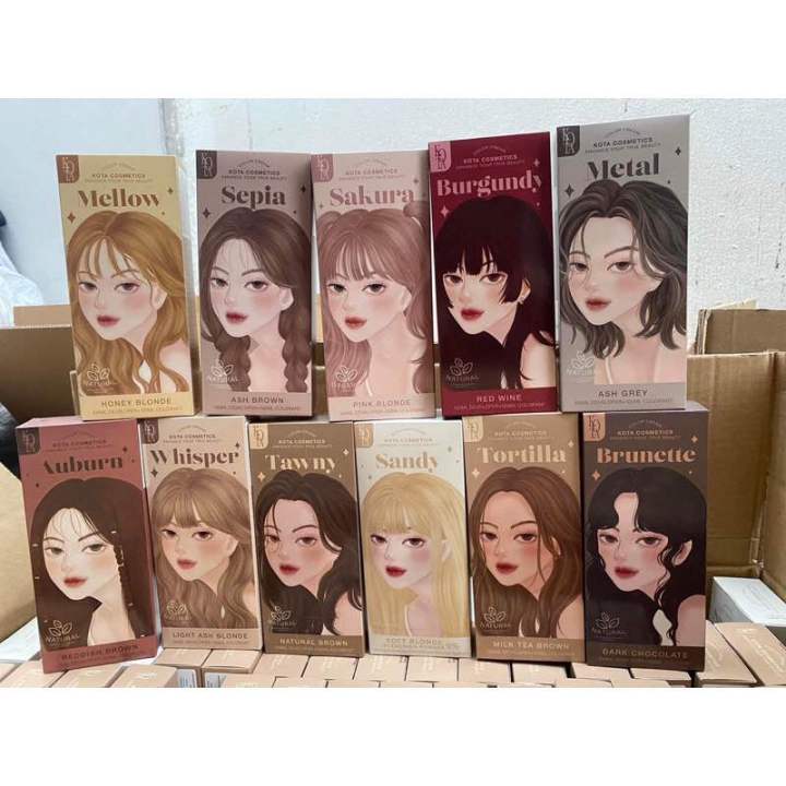 🎨KOTA Color Cream สีย้อมผมออแกนิค ยาย้อมผม มี 9 เฉดสี 100 ml. | Lazada ...