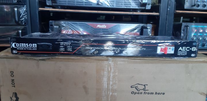 ปลั๊กไฟ COMSON AEC-8 ปลั๊กไฟใส่RACK 8ช่อง มีช่องUSB | Lazada.co.th