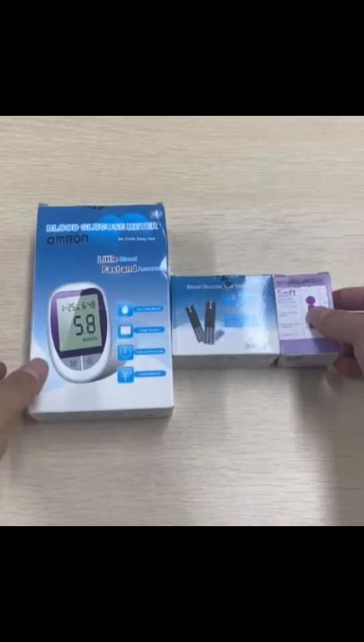 0MR0N Glucose Meter Complete Set Blood Glucose Meter FREE 50pcs strips ...