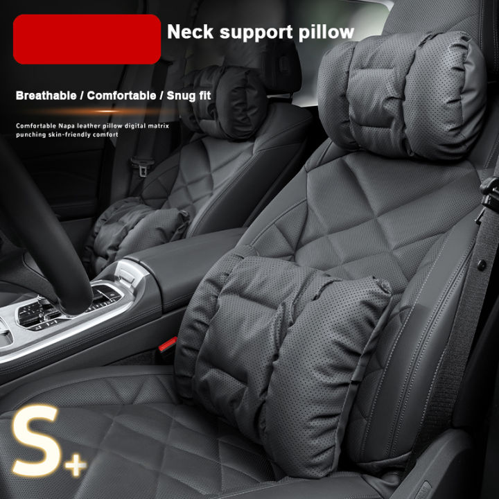Advanced Sensory Bubble Cotton Car Headrest Anti-Stain Leather Neck ...