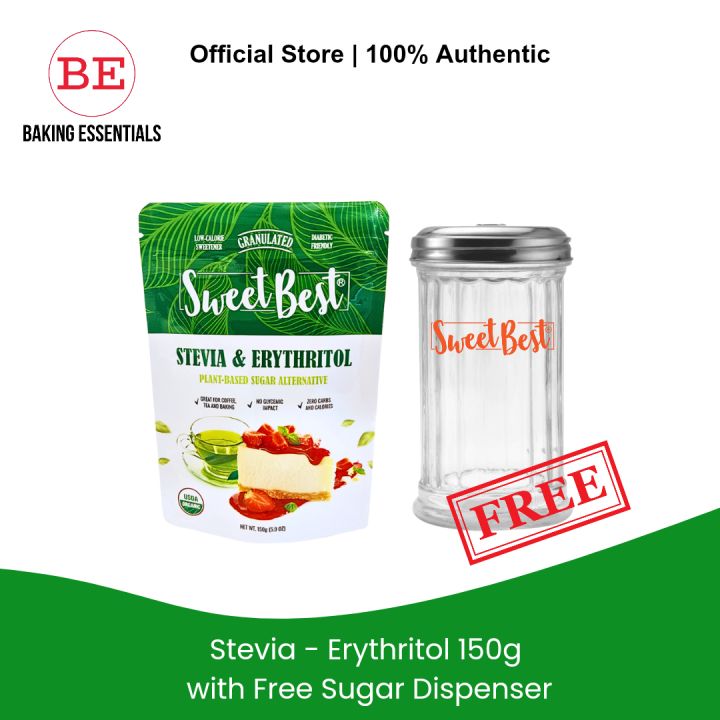 Sweet Best Stevia-Erythritol 150g Natural Sweetener with FREE Sugar ...