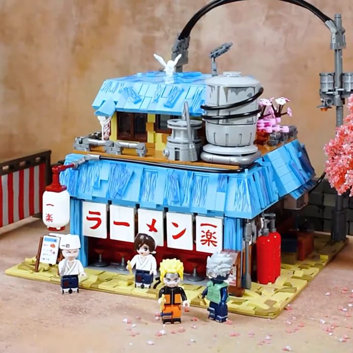[Keeppley Naruto Series Rāmen Ichiraku Building Blocks] Yile Ramen Shop ...