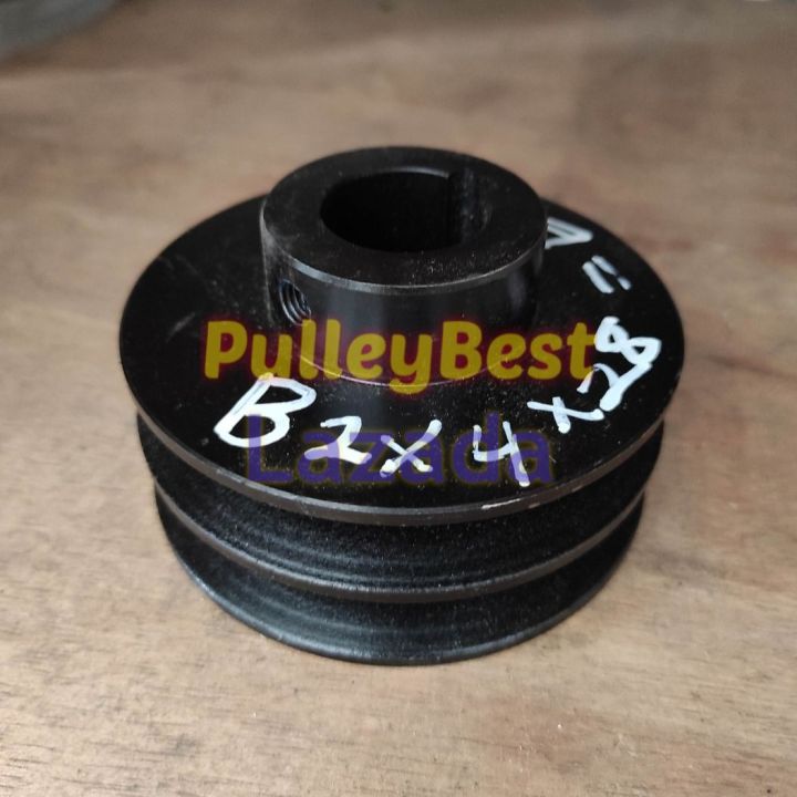 Pulley pully 4 inch as 28 mm jalur B2 / poly pully besi cor | Lazada ...