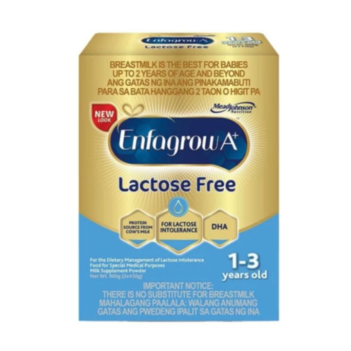 Enfagrow A+ Three Lactose Free 900g for 1-3 Years Old for Dietary Management of Lactose ...