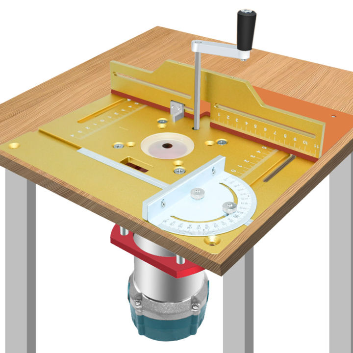 อัพเกรดอลูมิเนียม Router Table ใส่แผ่นงานไม้ชุดเครื่องมือ Miter Gauge ...