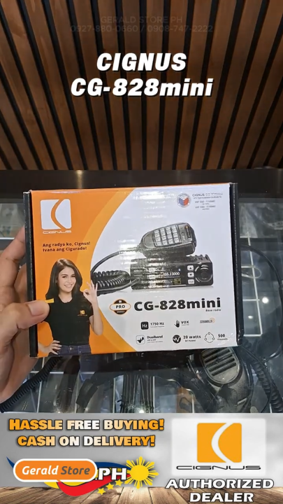 Cignus CG-828 MINI 20 Watts Dual Band Mobile / Base Radio CG828 - 1 ...