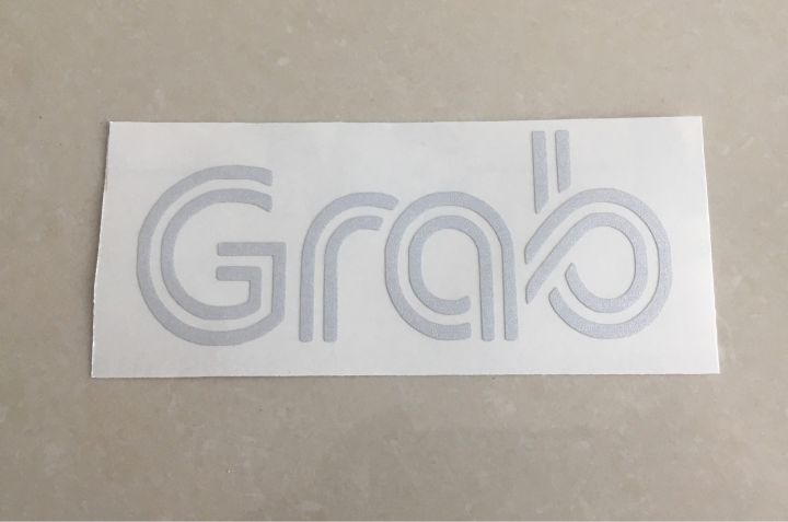 สติ๊กเกอร์แก๊ป grab 5x12cm ตัดด้วยสติ๊กเกอร์สะท้อนแสง | Lazada.co.th