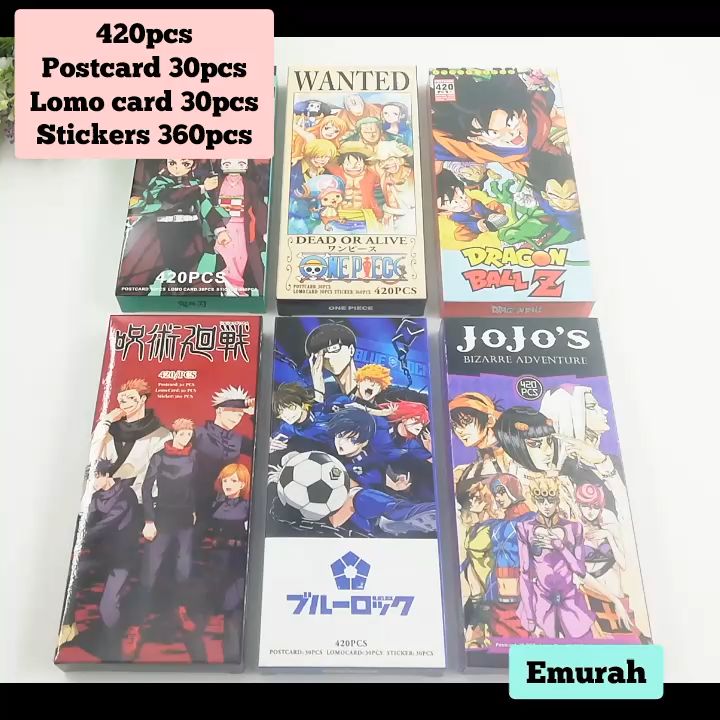 ANIME Postcard Set Sticker DEMON SLAYER ATTACK ON TITAN JUJUTSU KAISEN ...