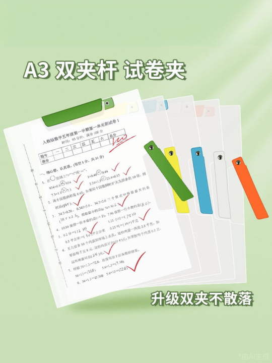 Large Capacity Double Pull Rod Exam Paper Organizer Folder Student ...