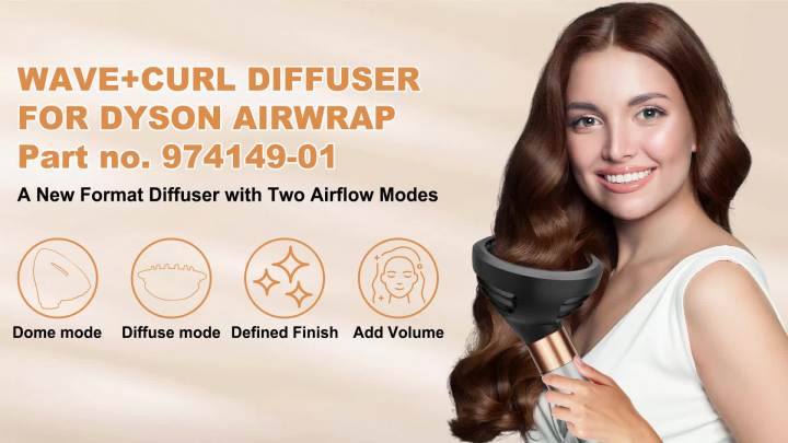Wave and Curl Diffuser for Airwrap, Two Airflow Dome or Diffuse Modes for Airwrap HS01 HS05 ...