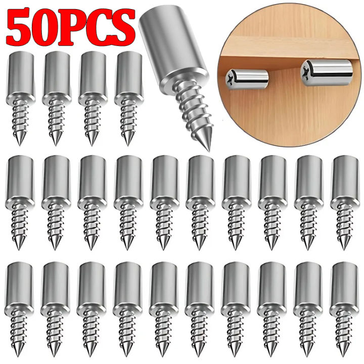 50/20Pcs Self Tapping Screw Layer Plate Holder Wardrobe Septum Bracket ...