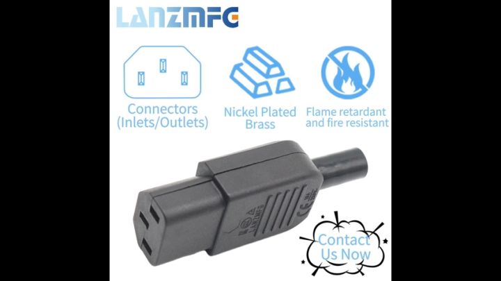 1Set 10A 250V IEC Straight Cable Plug 3 Pin Female Power Iron Core ...