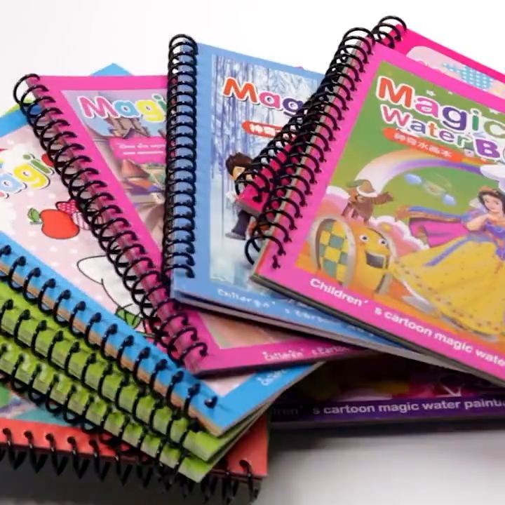 Magic Coloring Book For Kids Reusable Magic Pen Water Drawing Book ...