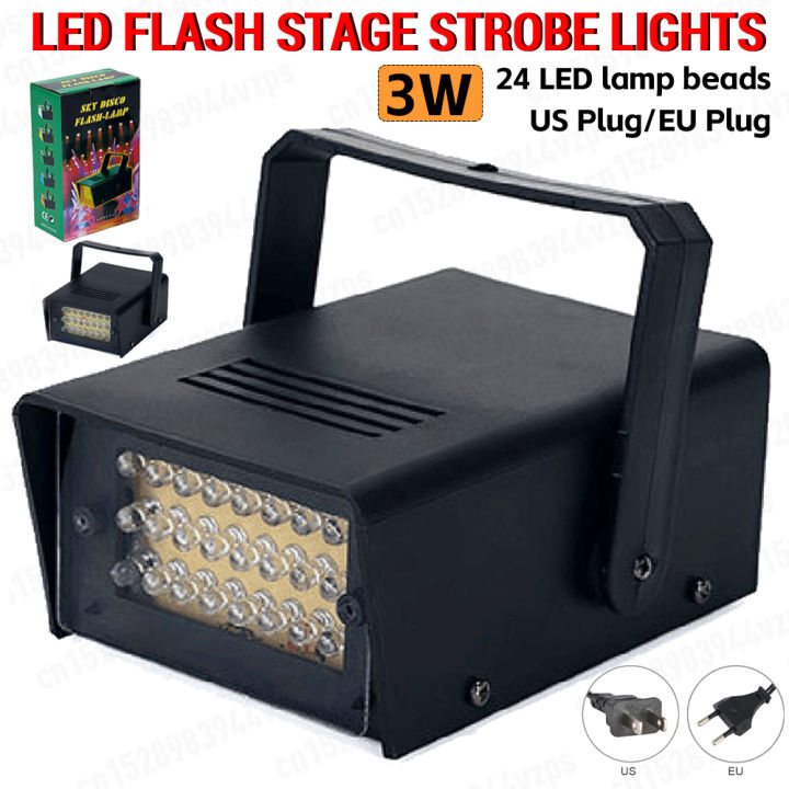 Disco Strobe Lights LED Flash White Lighting Adjustable Stage Strobe Lights Remote Control Disco ...