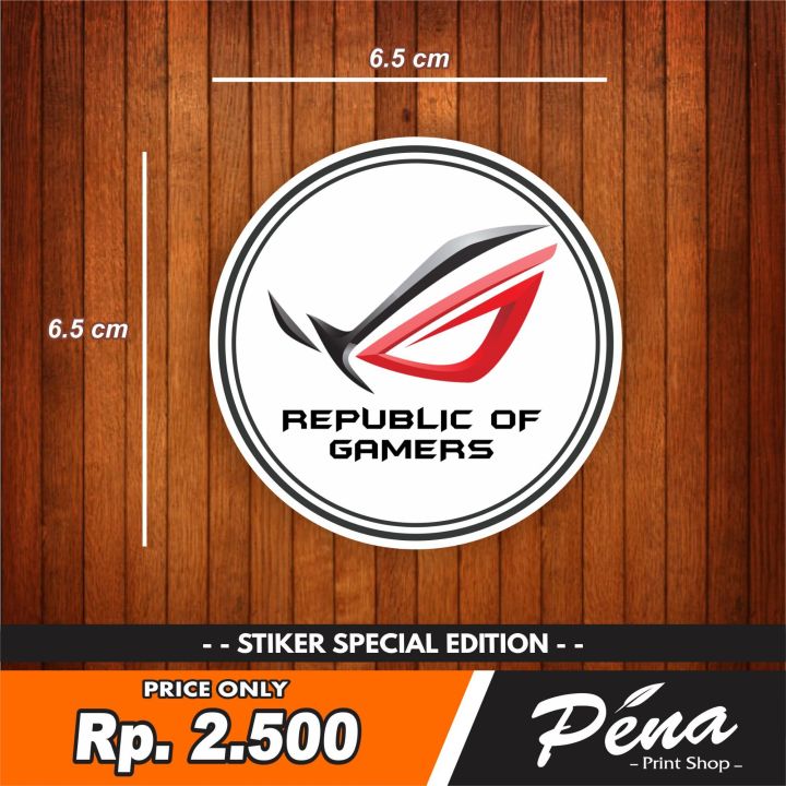 Sticker Stiker ROG Republic Of Gamers / Stiker Game Gaming Waterproof ...