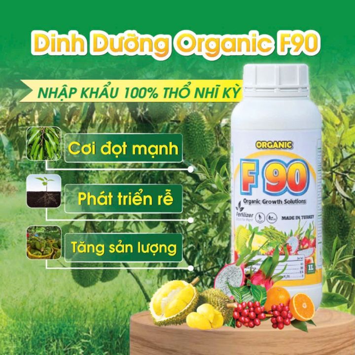 [Chính hãng] Organic F90 Phân bón hữu cơ vi sinh (chai 1 lít) nhập khẩu ...