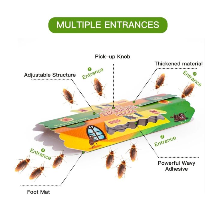 5pcs Cockroach Trap, Living Room Kitchen Bedroom RestaurantWarehouse ...