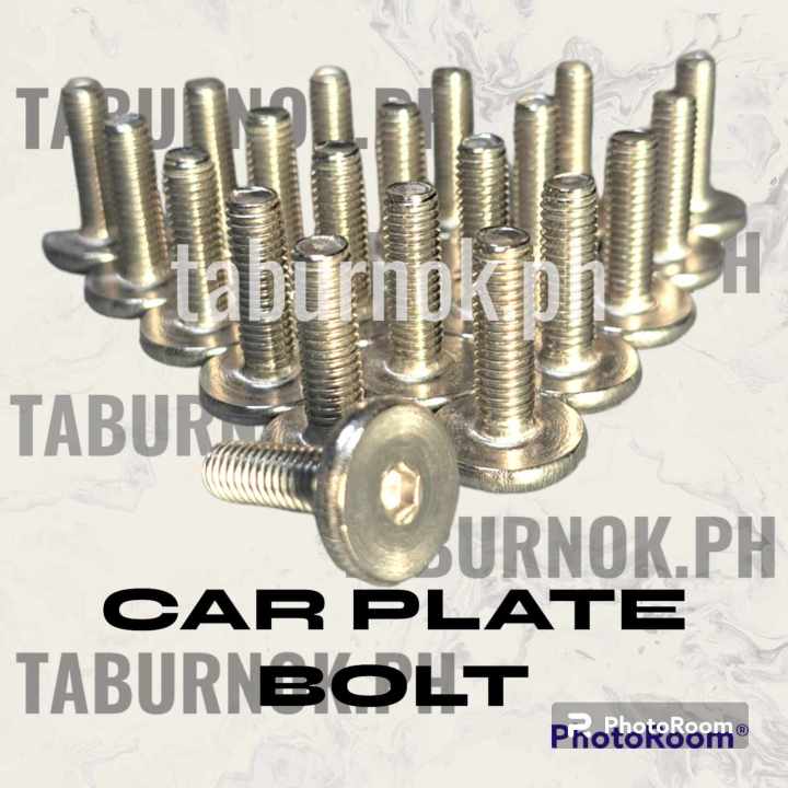 (PER PIECE) 6x20mm STAINLESS CAR LICENSE PLATE BOLT / FOOTBOARD BOLT ...