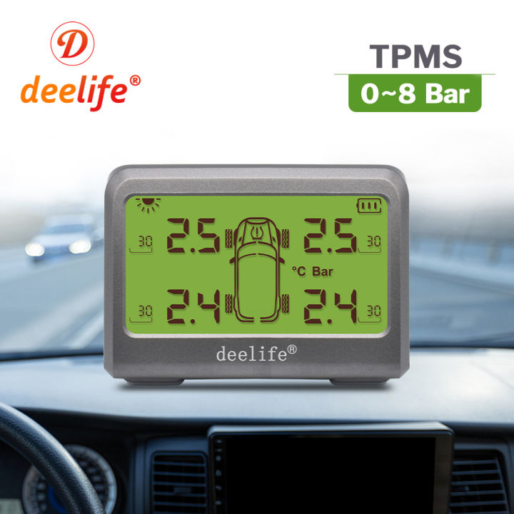 Deelife เครื่องวัดความดันลมยางความดันยาง TPMS ระบบพลังงานแสงอาทิตย์ ...