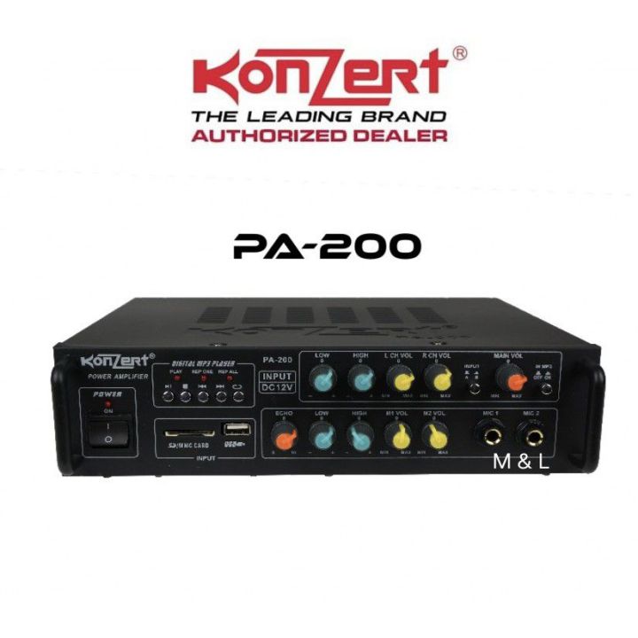 Konzert PA-200 PA Amplifier ( 250 watts x 2 ) | Lazada PH