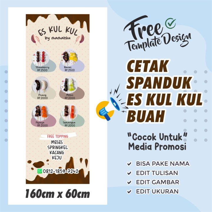 Banner Spanduk ES KUL KUL 160 X 60 cm BISA DI EDIT V3 | Lazada Indonesia