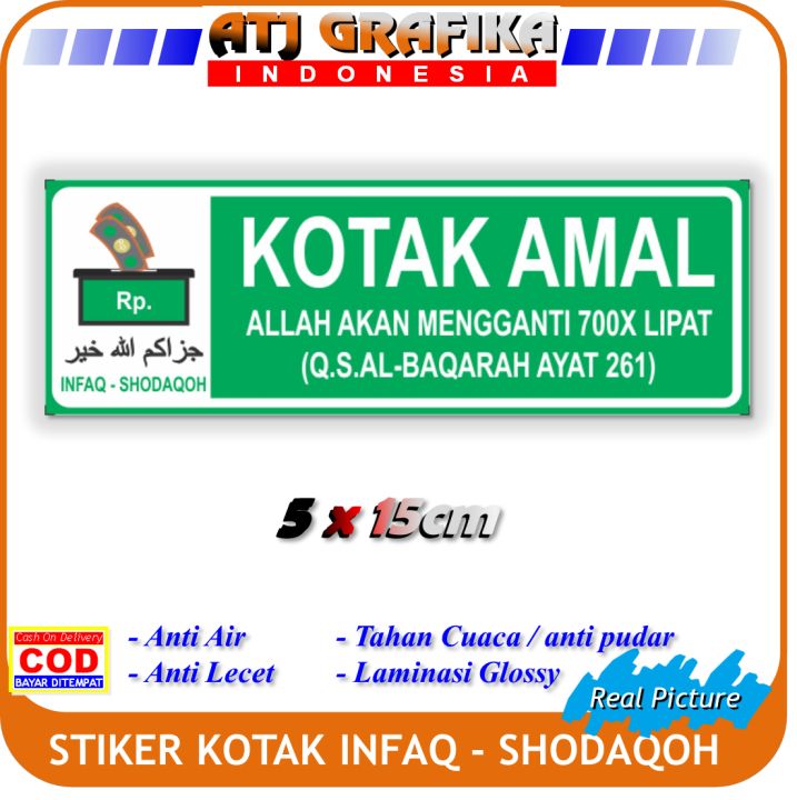 Stiker kotak amal masjid musholla sticker motivasi islam | Lazada Indonesia