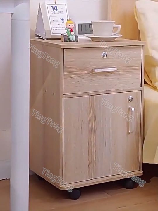 Filing Cabinet 4 Drawers Mobile Wood Cabinet With Lock File Organizer ...