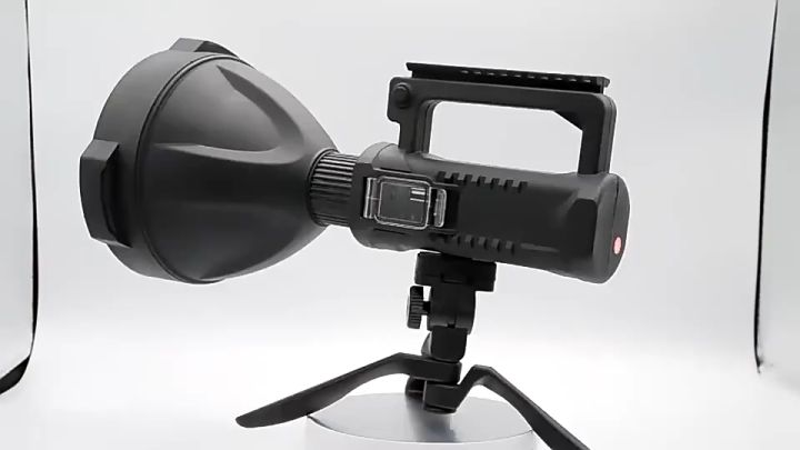 Senter LED Cas Jumbo Besar Super Terang 50 Watt Jarak Jauh Baterai ...