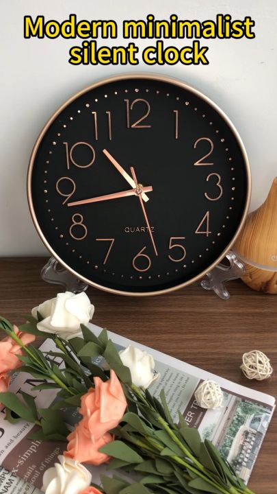 8--12 inch Wall Clock aesthetic asahi wall clock with alarm bell desk ...