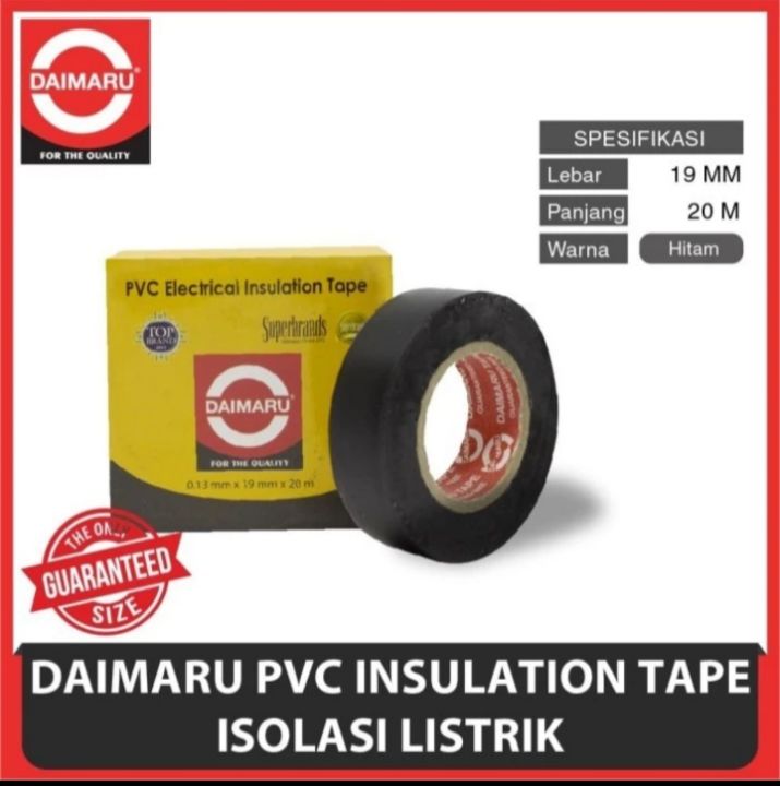 Daimaru Isolasi Listrik Daimaru PVC Insulatiob Tape Ukuran 19 mm x 20 ...