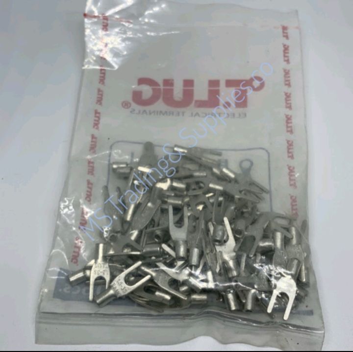 T.LUG Spade Terminals หางปลา แฉกเปลือย Y-6-6 หางปลาแฉกเปลือย T-LUG รุ่น Y 1.5-3S,4S,5S / Y 2.5 ...