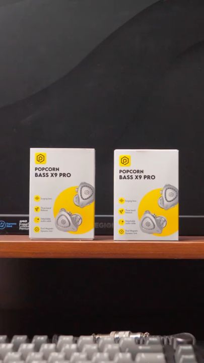 POPCORN IEM Earphones with Mic, Dual Magnetic Dynamic Drivers HiFi ...