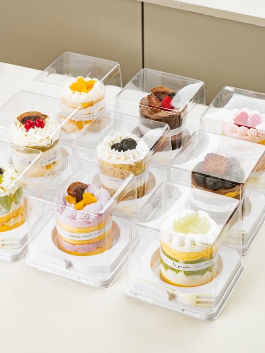 2-Inch Mini Pastry Box Transparent Cake Box for Baking Pastries ...