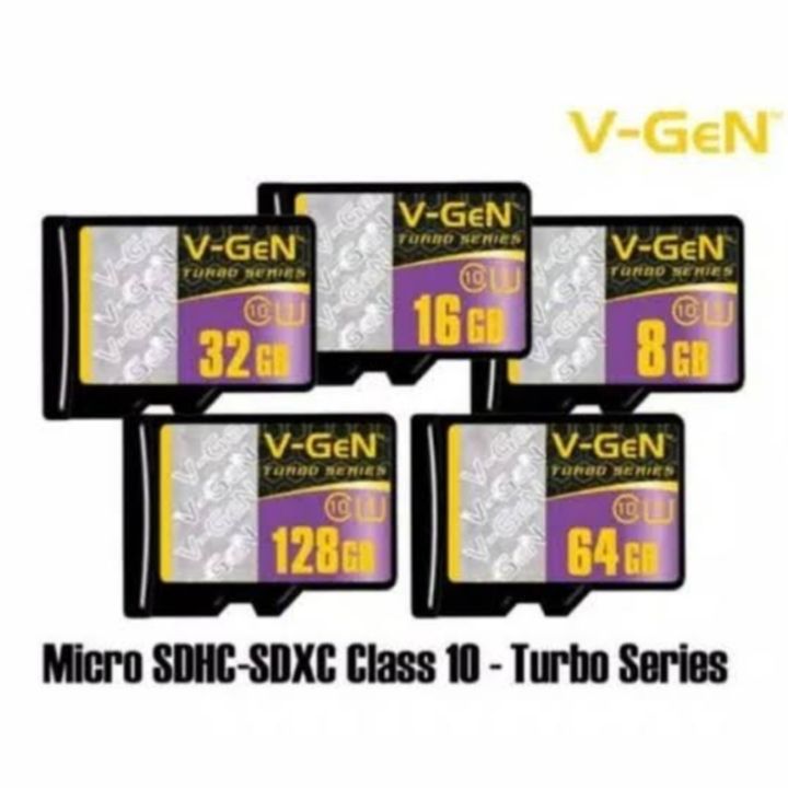 Memori micro sd 8gb 16gb 32gb 64gb 128gb 256gb 512gb class 10 v-gen ...