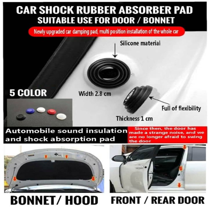 1PC Car Door Shock Absorber Pad Door Rubber Seal Car Door Edge Guard ...