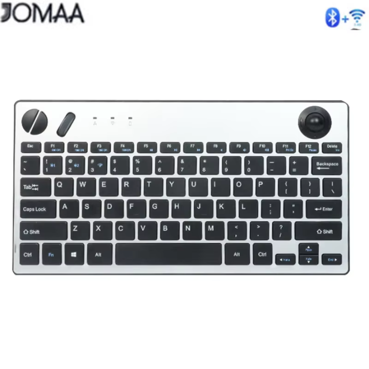 Jomaa Wireless Mini Trackball Keyboard ,78-Key ,Bluetooth Keyboard with ...