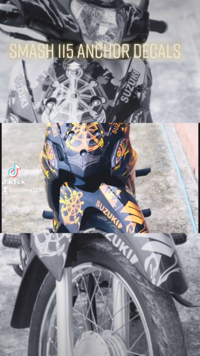 Suzuki Smash 115 / 110 Decals Stickers gold anchor | Lazada PH
