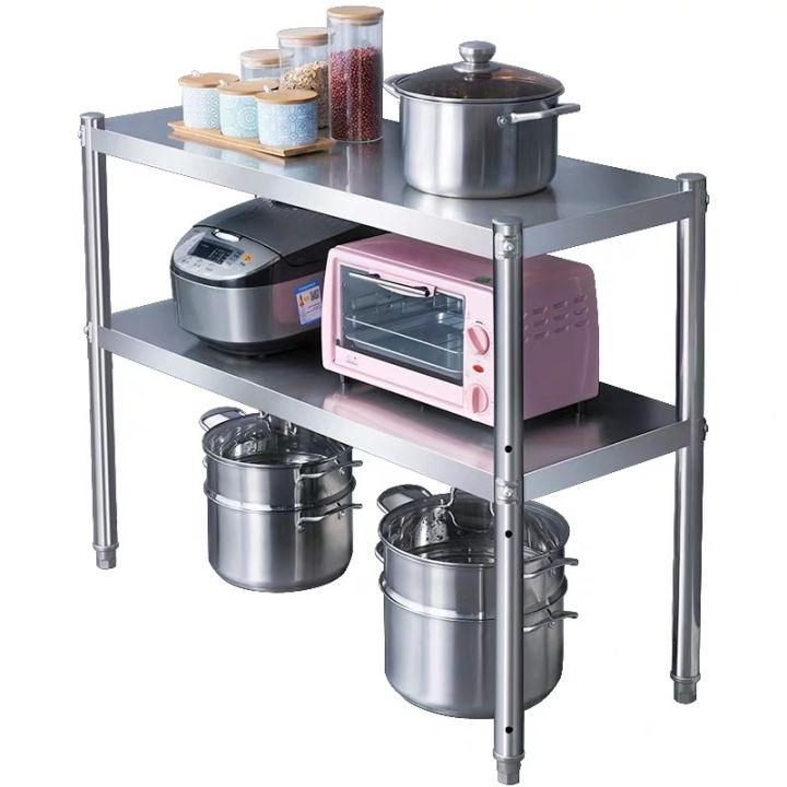 P Stainless Steel Kitchen Rack Oven Storage Microwave Shelves Rak Dapur ...