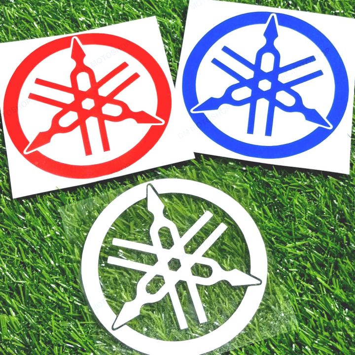 Yamaha Logo Design Vinyl Die Cut Sticker: 4-Inch - White, Red, Blue ...