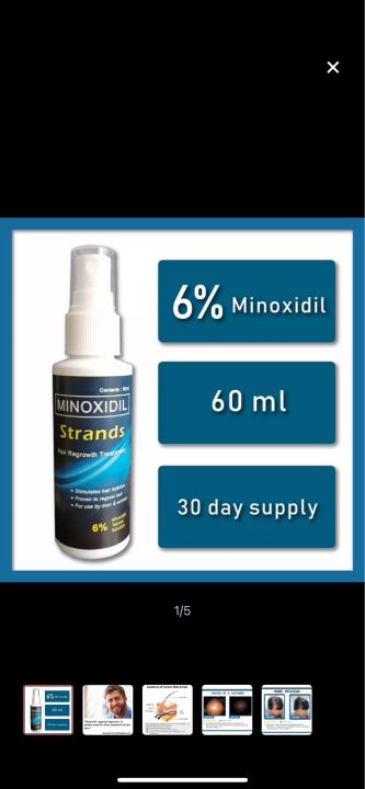 Original Strands Minoxidil 6% Solo Premium Hair Grower Beardgrower For ...