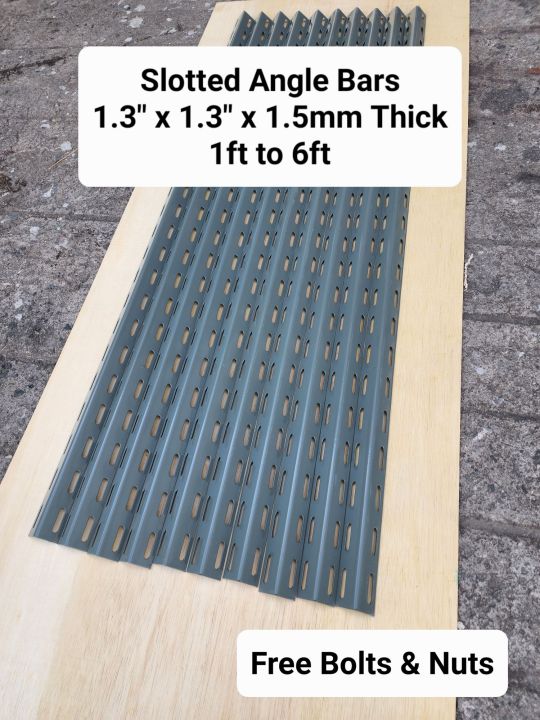 Slotted Angle Bar - (1.5mm Thick) - 1ft to 6ft - Free Bolt and Nuts ...