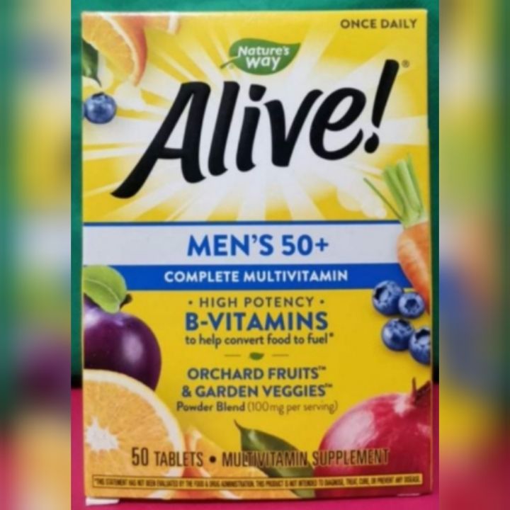 Alive! Men's 50+ Complete Multivitamin Once Daily 50 Tablets EXPIRY ...