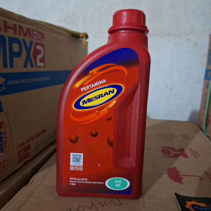 Oli Mesin Pertamina Mesran 1 Liter SAE 40 1000 ml | Lazada Indonesia