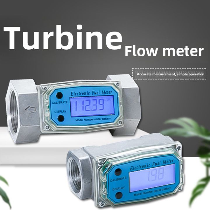 High Precision Turbine Flow Meter Water Diesel Gasoline Methanol Kerosene Liquid Flow Meter ...