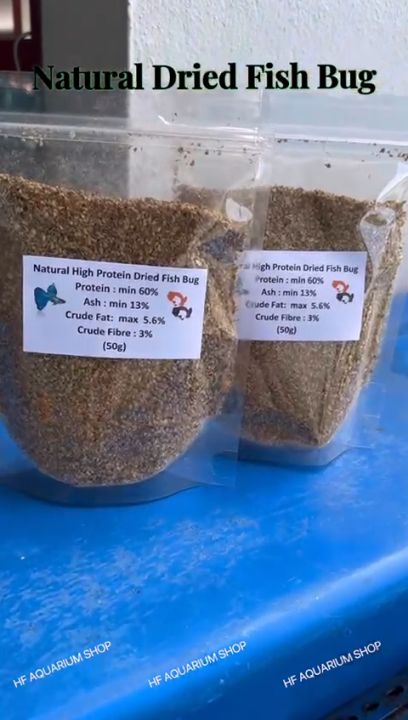 High Protein Natural Dried Fish Bug /天然鱼虫干/水蚤干适合金鱼,孔雀鱼，热带鱼等各类小型鱼&乌龟饲料鱼虫 ...