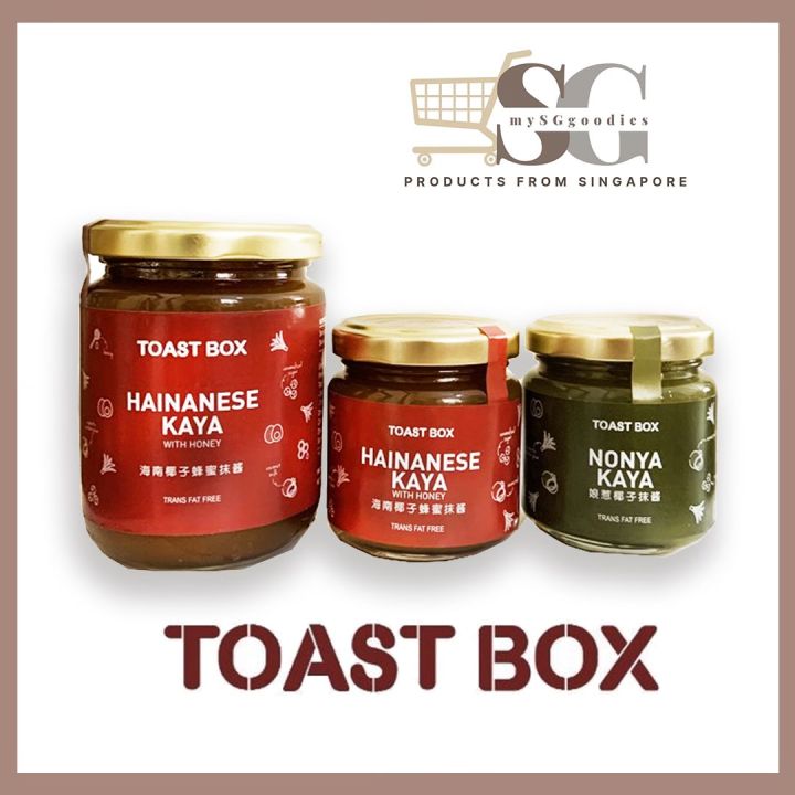 TOAST BOX Hainanese Kaya with Honey & Nonya Kaya Jam from Singapore ...