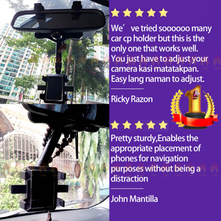 Rotatable and Retractable Car Phone Holder Rearview Mirror Driving ...