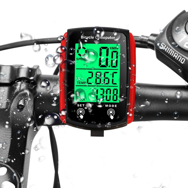 Wired Bike Computer 19 Functions Touch Bike Speedometer Odometer ...