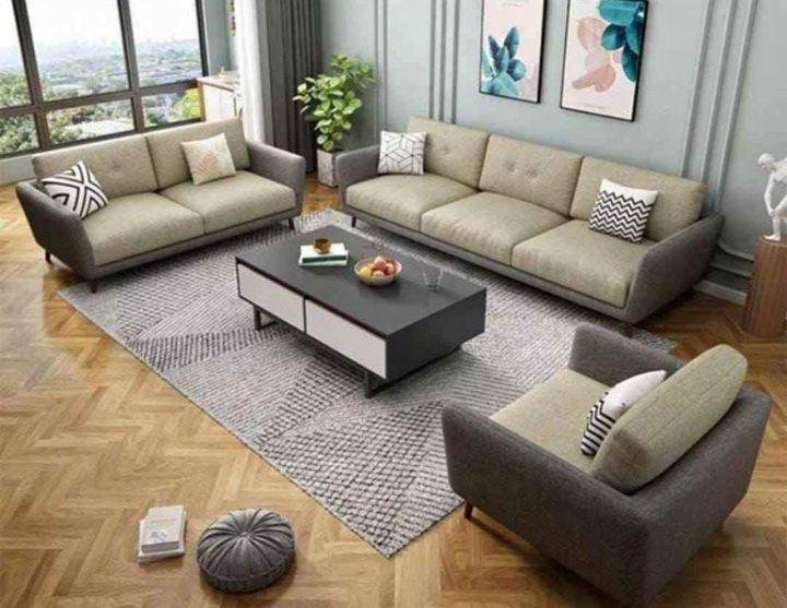 sofa ruang tamu sofa kulit sofa 321 sofa kantor sofa modern | Lazada Indonesia
